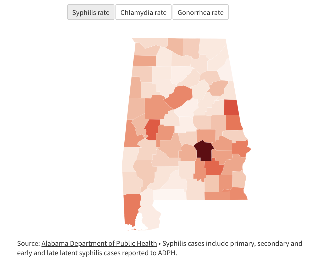 Syphilis is on the rise in Alabama. This county has the highest rate | NNPA
